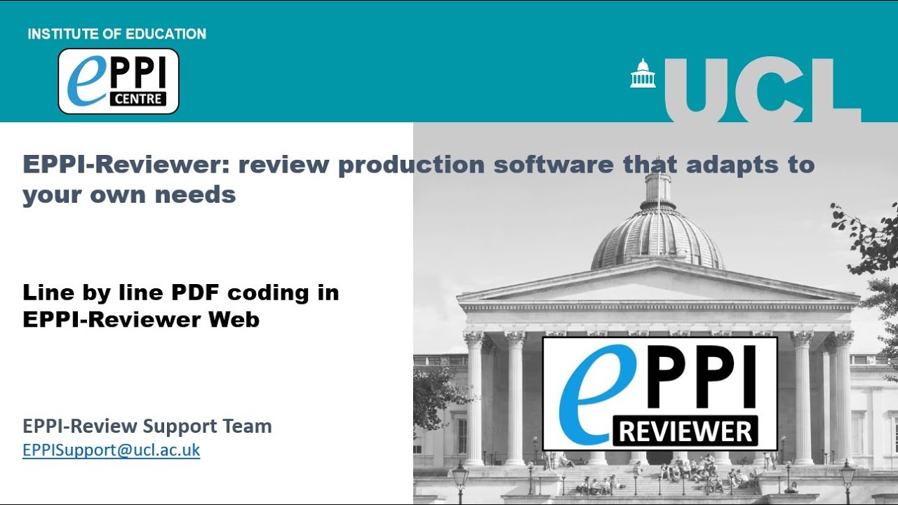 Line by line PDF coding in EPPI-Reviewer Web