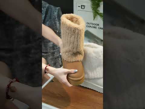 Cozy Snow Boots with Solid Colors & Plush Lining #boots