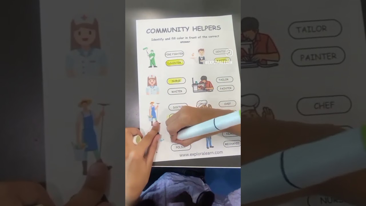 community helper worksheet - Exploralearn