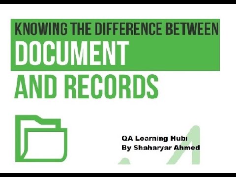 Difference between a document and record