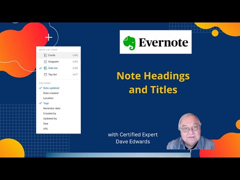 Evernote Basics: Note Titles That Actually Work – Dave Edwards Media