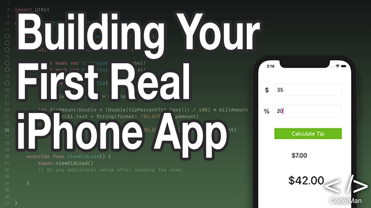 App Building for Beginners :: Basic Tip Calculator iPhone App Using Swift with Xcode