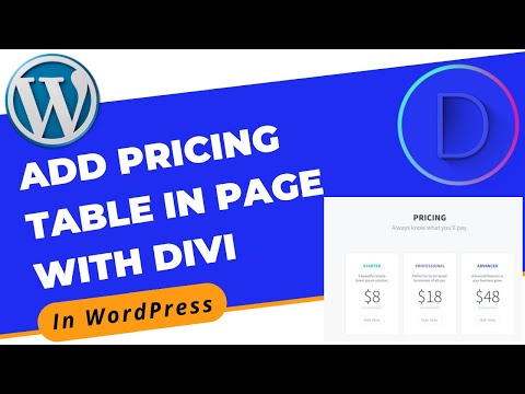 How to Add Pricing Table in Page With Divi Builder in WordPress | Divi Page Builder Tutorial 2022