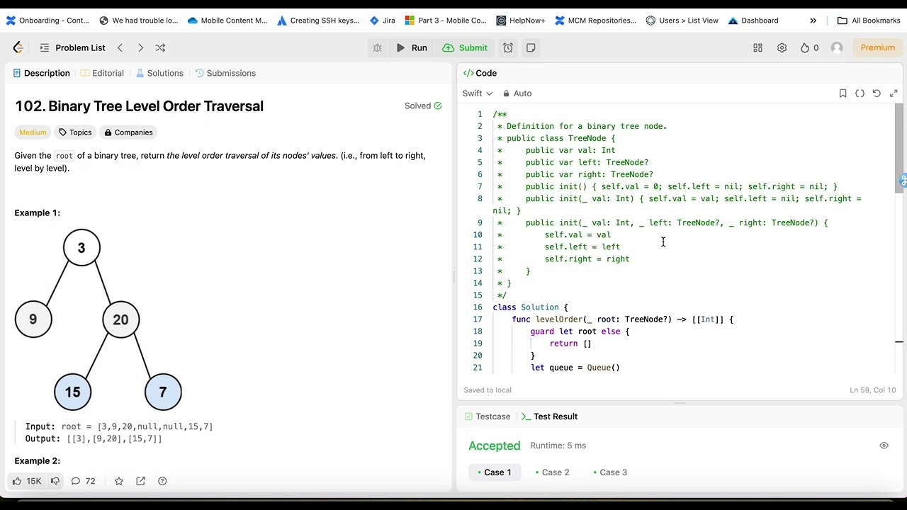 Leetcode 102: Binary Tree Level Order Traversal