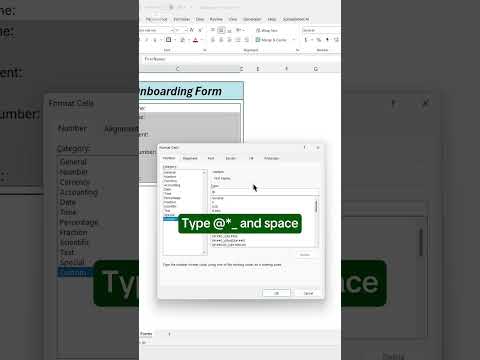 Create forms in excel like this #excel #exceltips