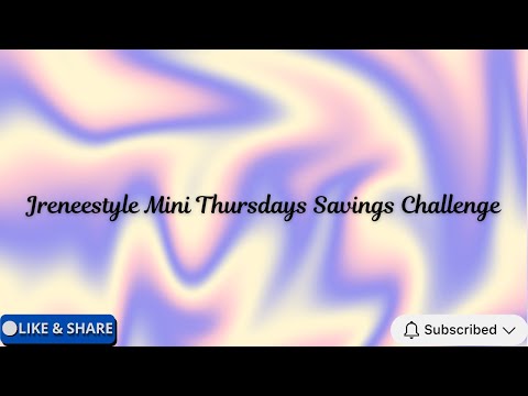 Jreneestyle Mini Thursdays Savings Challenge