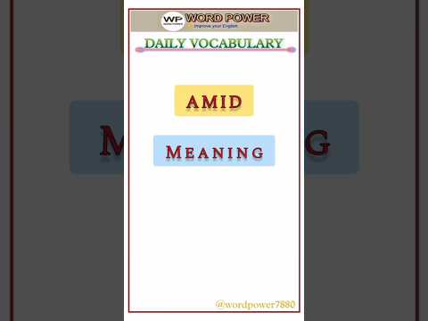 Amid meaning #english #dailyvocabularywords #shorts