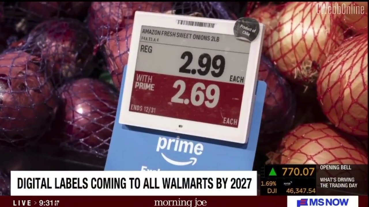 Walmart is installing digital price tags in all 4,600 stores across the US by the end of 2026