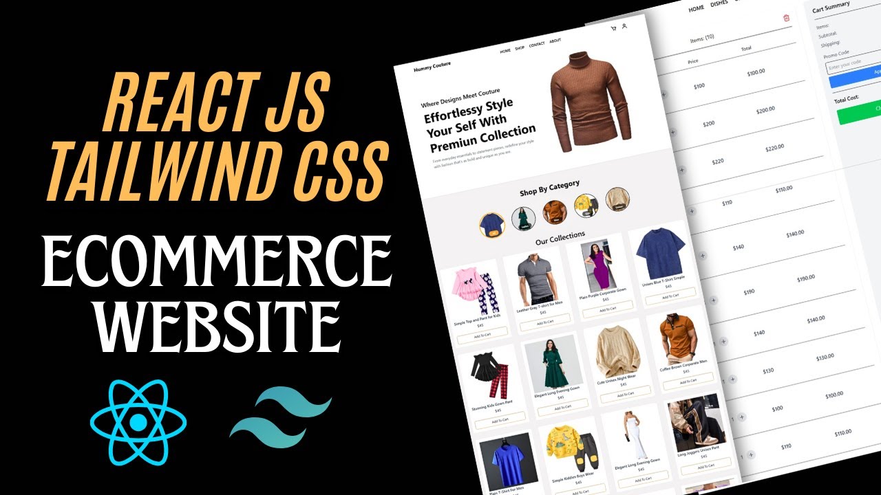 Build an E-commerce Website Using React JS and Tailwind CSS | Ecommerce Website With React JS
