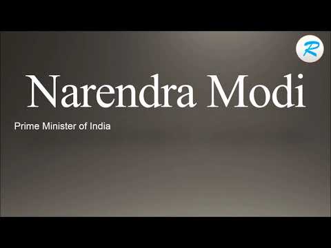 How to pronounce Narendra Modi