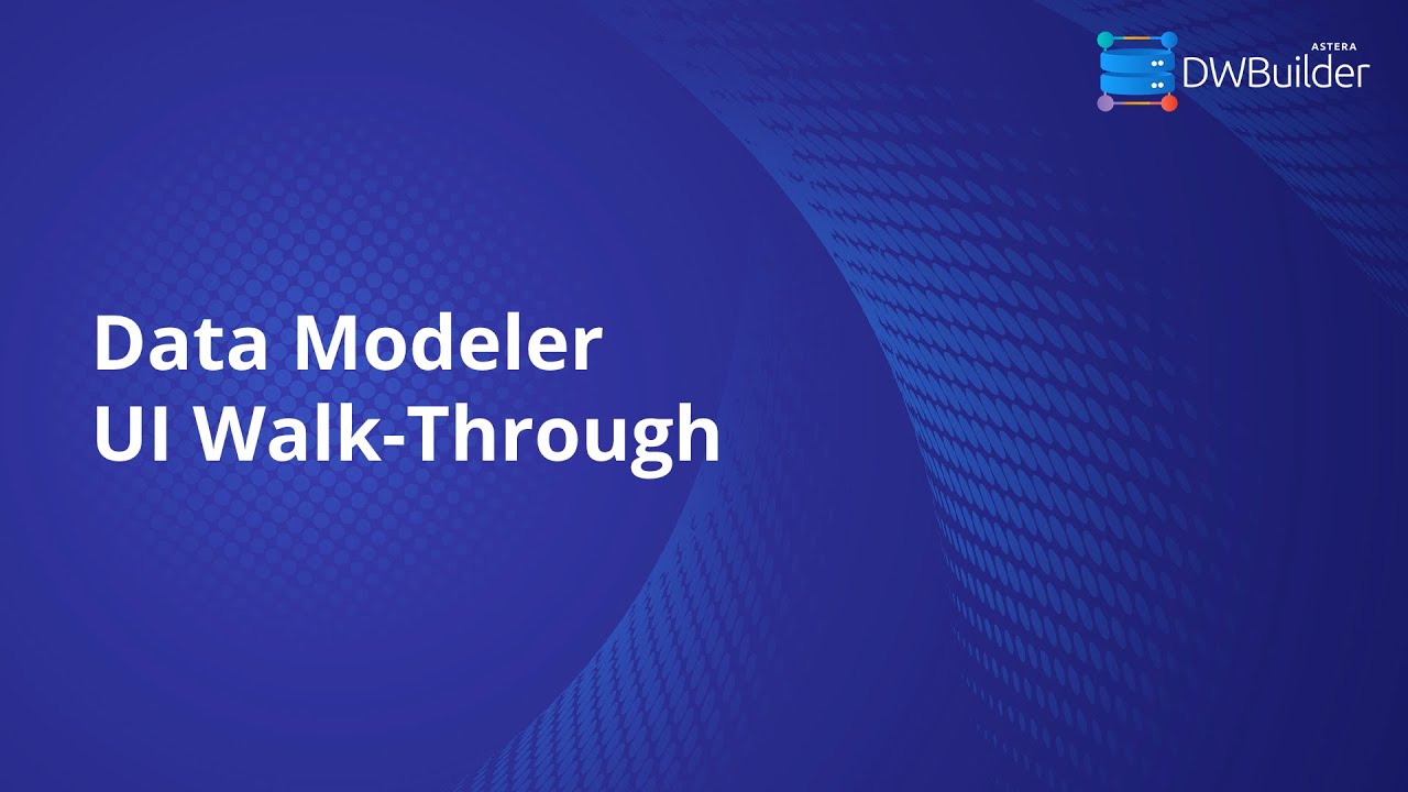 Data Modeler UI Walk-Through