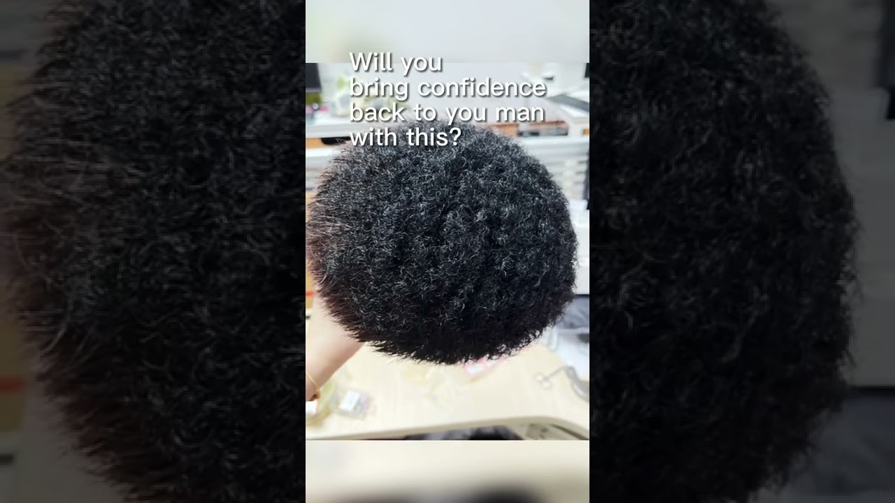 Afro toupee for men. #toupee #wig #menswig #toupees #wiglife #hairsystem #hairsystems #afro