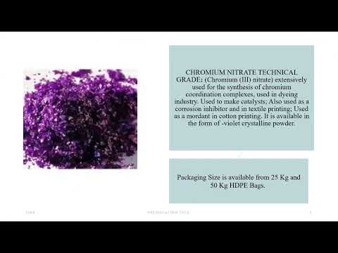 Chromium Nitrate - Chromic Nitrate Latest Price, Manufacturers & Suppliers