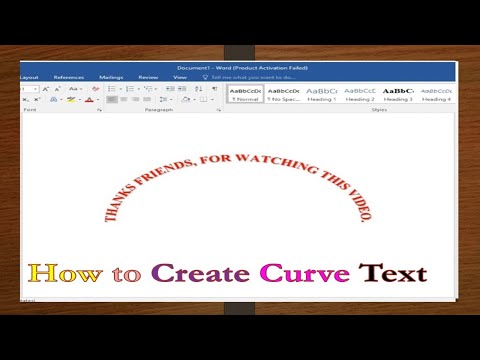 How to Create Curve Text in MS Word.
