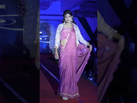 Shreya Creations Boutique designed Jacket Saree for the Indo-western round in the Fashion Show