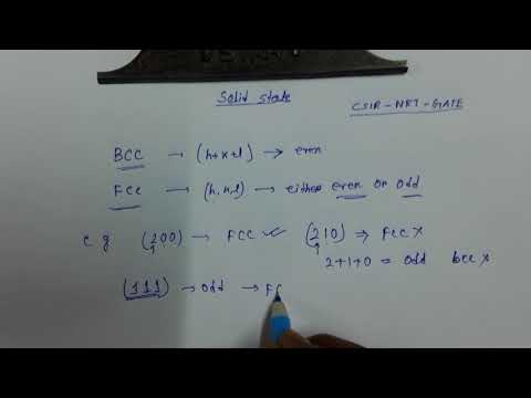 HOW TO KNOW FCC AND BCC FROM (hkl)