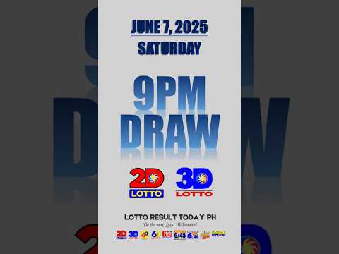 PCSO Lotto Result Today 9PM Draw June 7, 2025 - Ez2 Result and Swertres Result #shorts