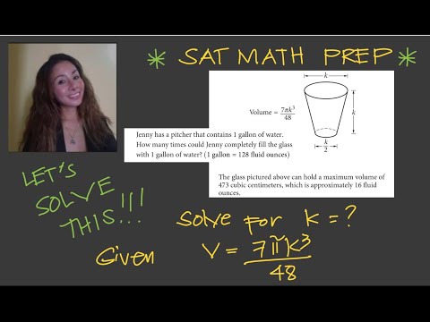 SAT MATH REVIEW: VOLUME OF TRUNCATED CONE by Jane Maciejewski (@janepmaciejewski2023 )