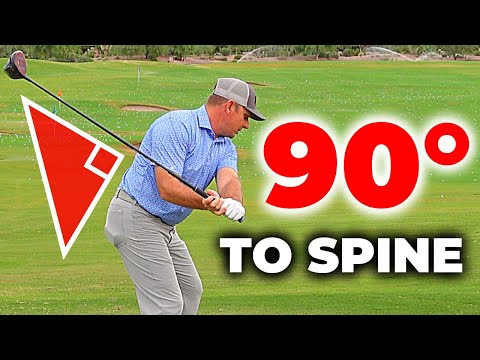 Shallowing The Golf Club Made SIMPLE! (Shaft 90 Degrees To Your Spine)