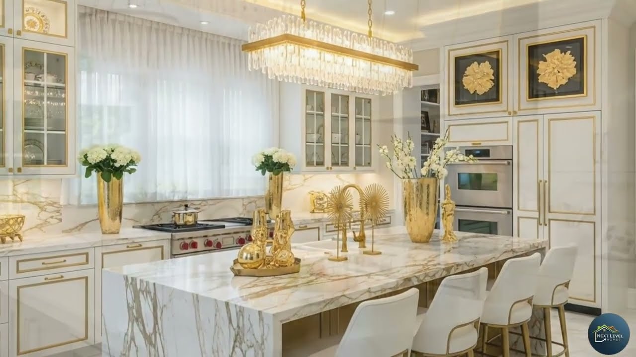 Luxury Kitchen Design Ideas 2026 | Modern US Mansion Kitchens & Marble Islands