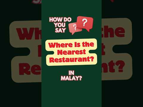 How do you say "Where is the nearest restaurant?" in Malay? #learnmalay #malaylanguage #ilearnmalay