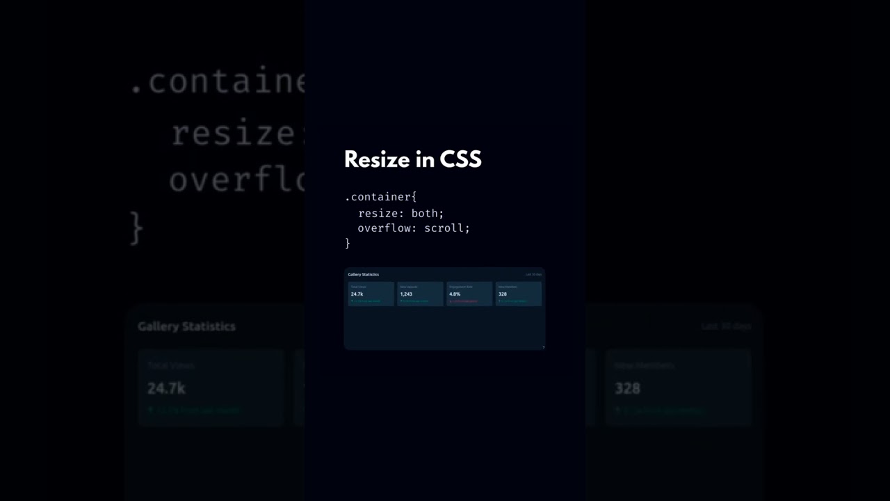  Resize like a boss with just one line of CSS!From boring boxes to draggable divs .