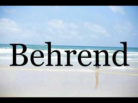 How To Pronounce Behrend🌈🌈🌈🌈🌈🌈Pronunciation Of Behrend