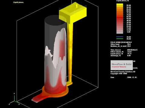 Simulation of a thin-walled casting in NovaFlow&Solid CV