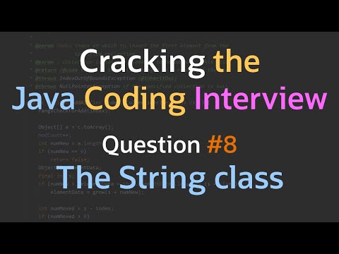 What is the main characteristic of the String class? - Cracking the Java Coding Interview