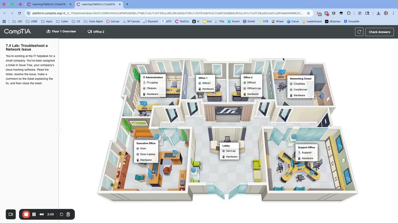 7.4 Lab  Troubleshoot a Network Issue