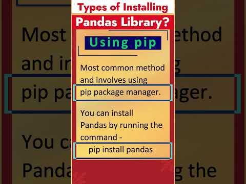 Different ways to set up pandas - Q&A | Python Library for Data Science Interview Q&A