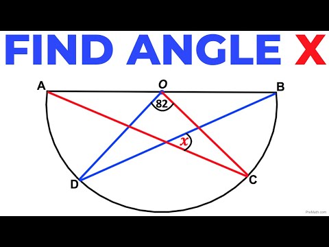 Can you find Angle X in the Semicircle? | Fast & Easy Explanation