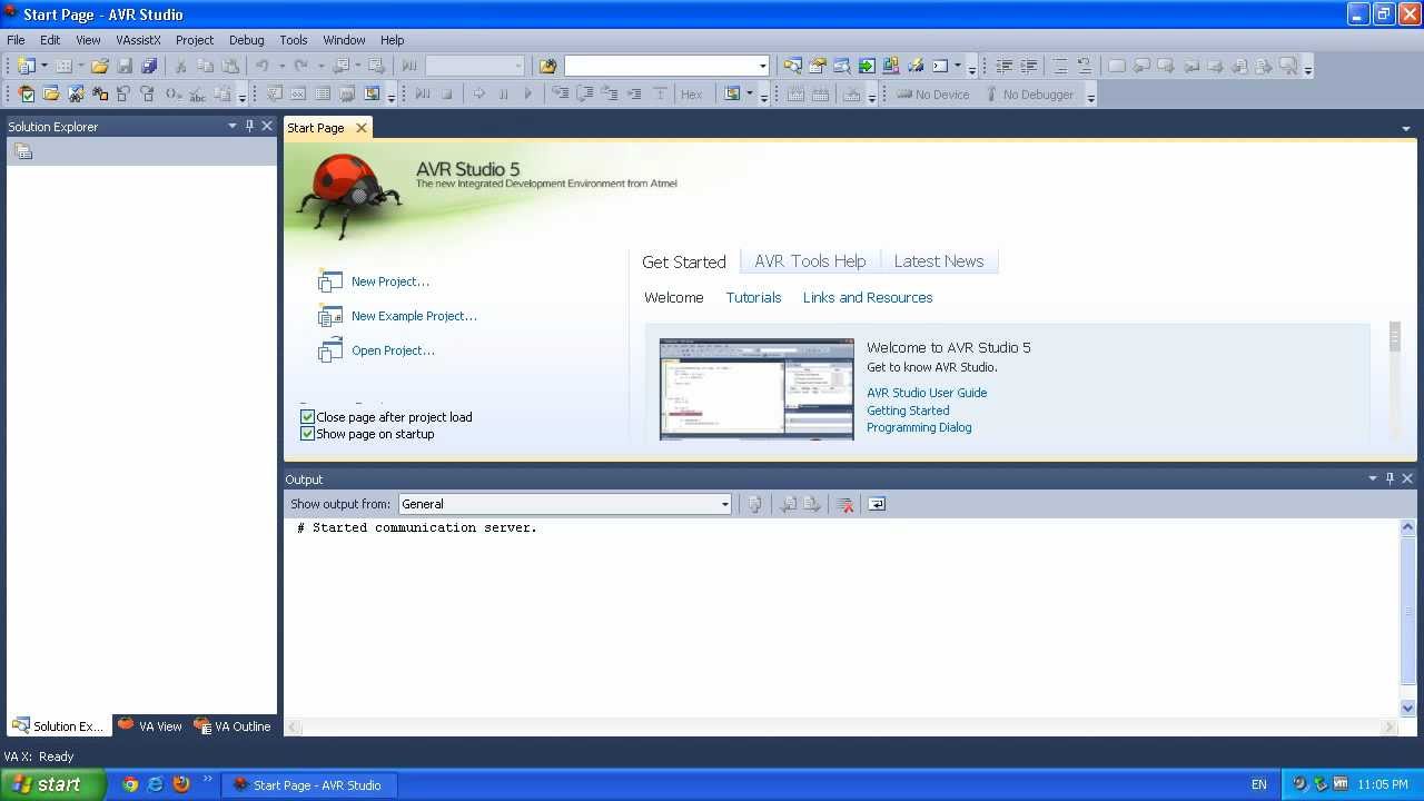 Starting and Compiling project in AVR Studio 5. Quick Demo.