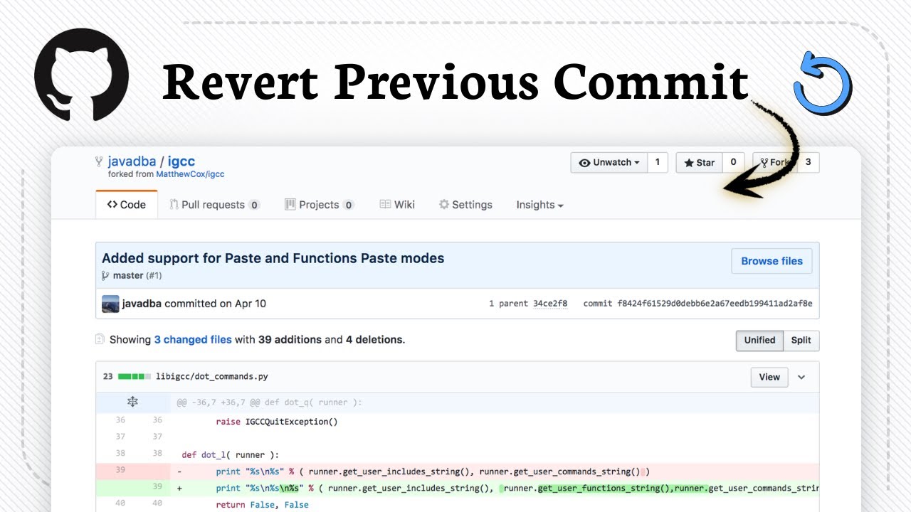 How to revert to a previous commit in Github