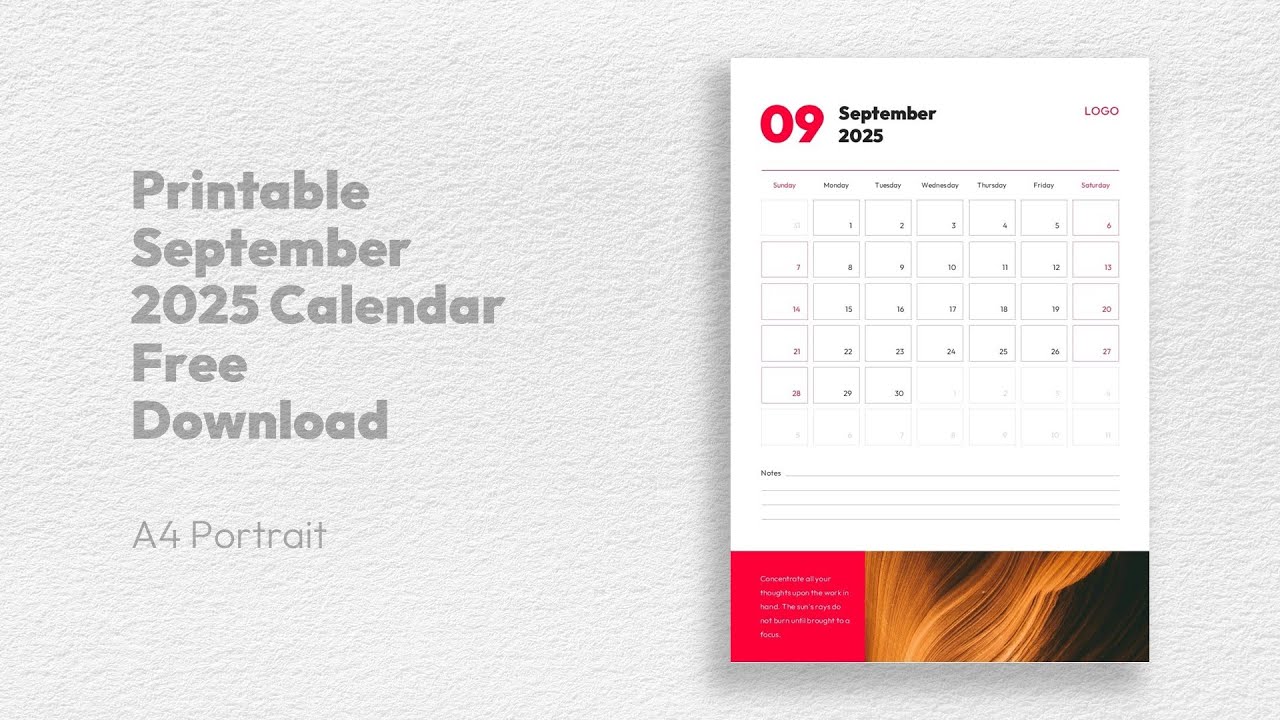 September 2025 Calendar PowerPoint Template Free Download