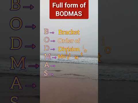 Full Form of BODMAS rule #shorts