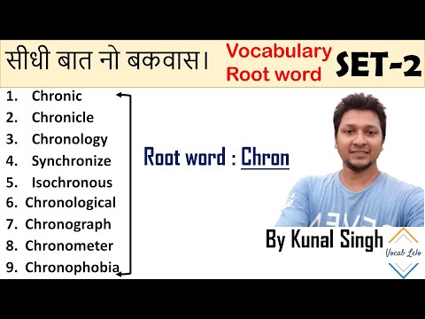 English Vocabulary Root word Chron/o