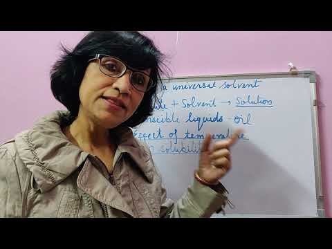 water: Universal solvent