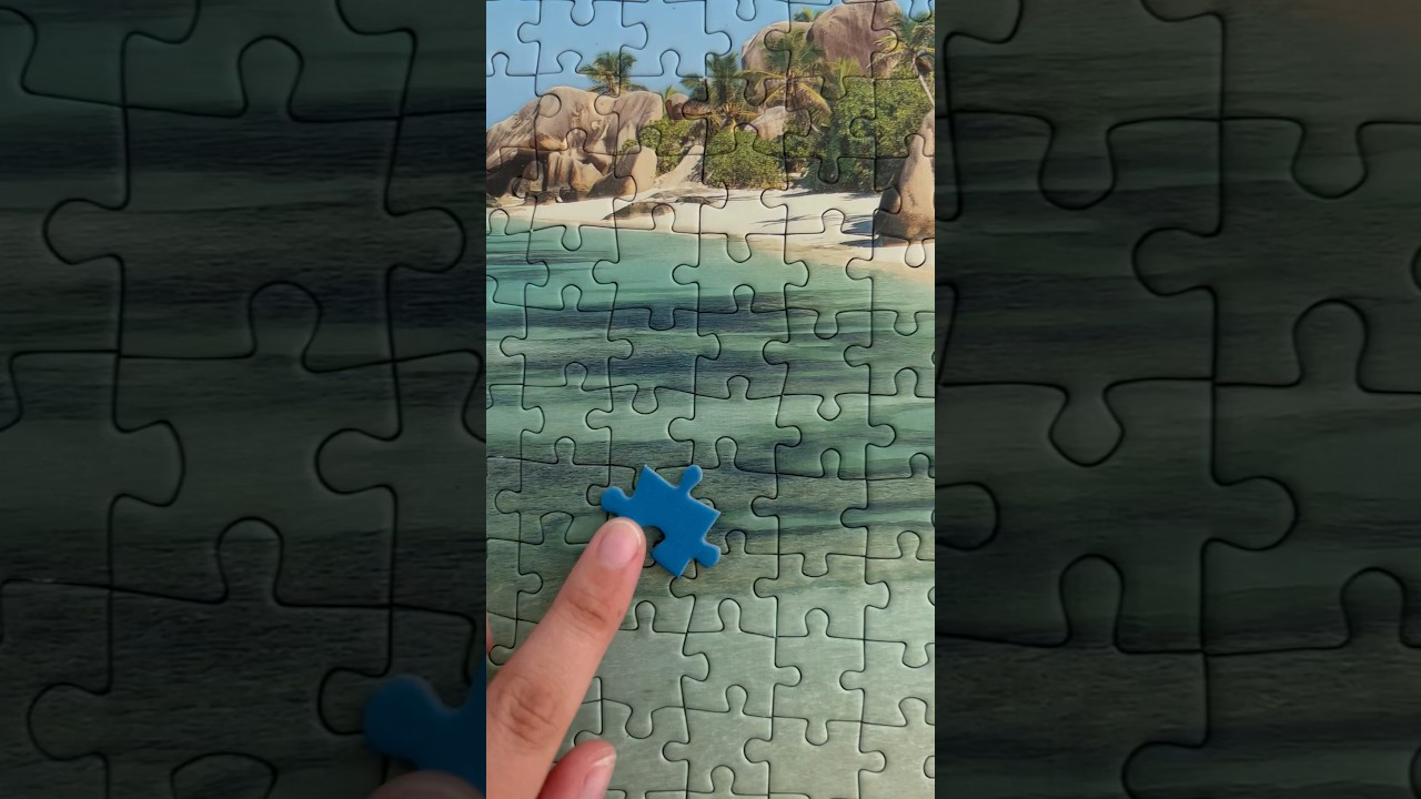 Paradise mood with my new 500 piece jigsaw puzzle ☀️🌴🏝️ #jigsawpuzzle #puzzle #palapeli