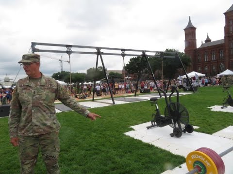 Army 250th anniversary exhibition on Mall: PT test competition