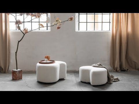 Кафява табуретка от плат букле Miuf - Miuform | Bonami