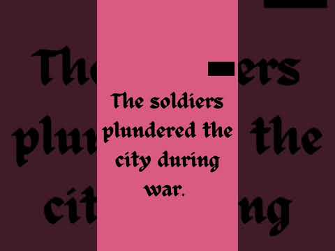 PLUNDER MEANING IN ENGLISH AND HINDI, LEARNING MADR EASY #communication #love #alphabet