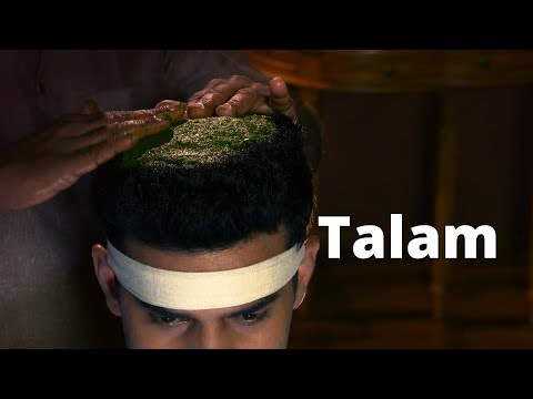Applying the Medicated paste on the forehead - Talam | Ayurvedic ...