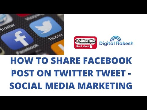 How to share facebook post on twitter tweet - social media marketing - Digital Rakesh