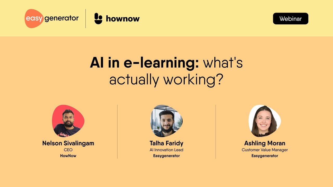 Al in e-learning: what’s actually working? | Easygenerator webinars
