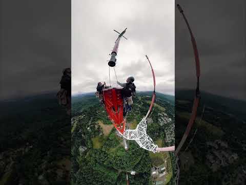 Installing a TV antenna on a 1,000’ tall tower
