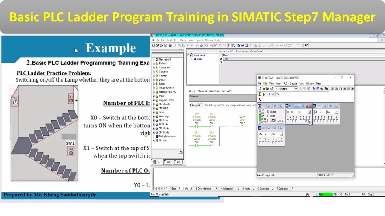 Basic PLC Program Training in SIMATIC Step7 Manager | How to Simulation in Step7 Manager | S7-300