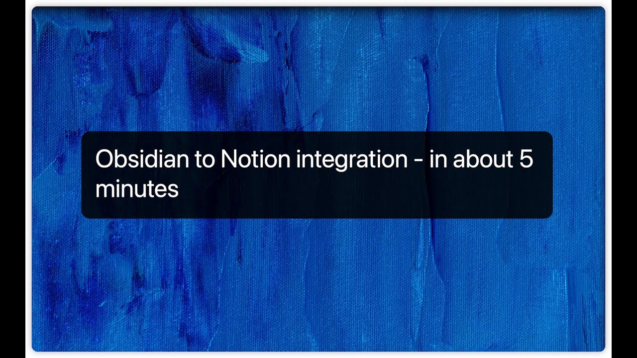 Obsidian to Notion setting tutorial - Share &amp; showcase - Obsidian Forum