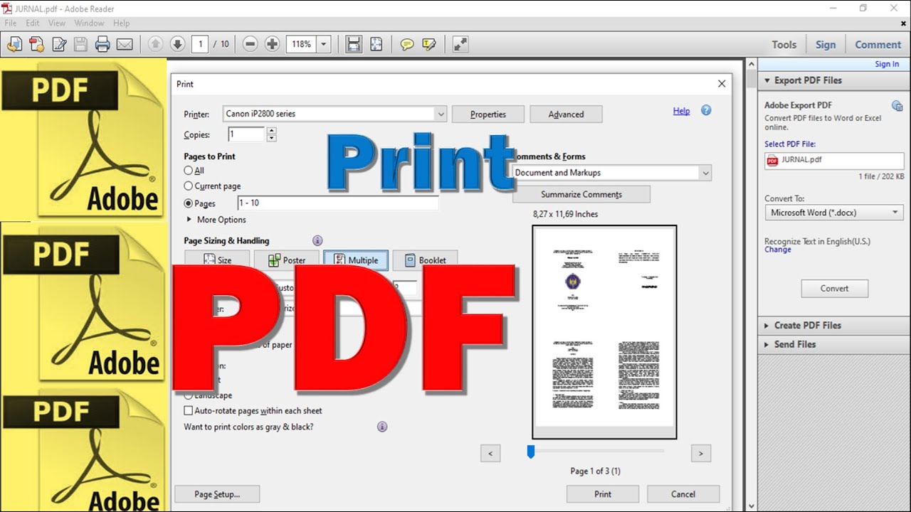 Cara print file PDF | How to Print PDF Files | #2