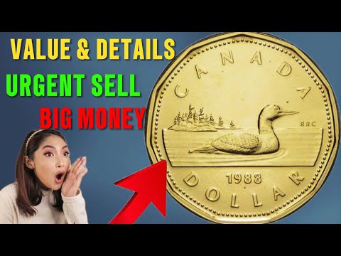 Canada One dollar 1988 coins Worth a lot of money! Coin Worth Money to look for!